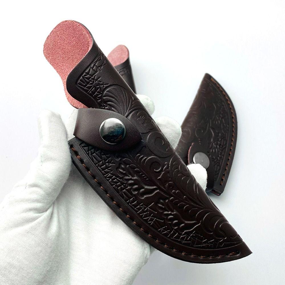 Buy Brown/Black Fold Knife Two Layer Cowhide Flashlight Belt Loop ...