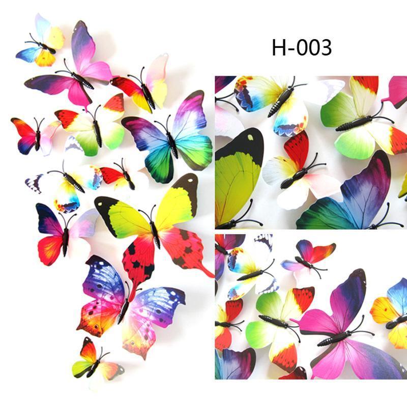 Buy 12PCS 3D PVC Magnet Butterflies DIY Wall Sticker Home Decor at ...