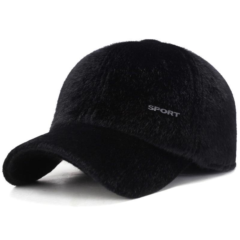 Buy Men Women Winter Baseball Caps Warm Faux Sable Fur Cap with ...