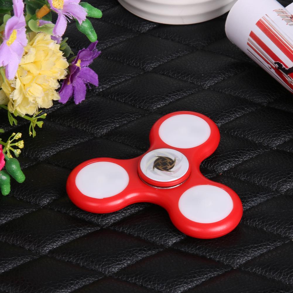 Buy Cool Three Stalls Multi Color Gyro LED Finger Spinner Fidget Toys ...