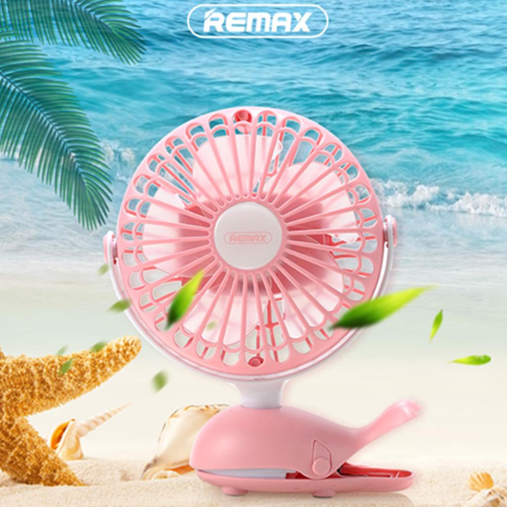 Buy 3Colors Whale Clip Fan Mini USB Rechargeable Quiet Cooling Desk ...