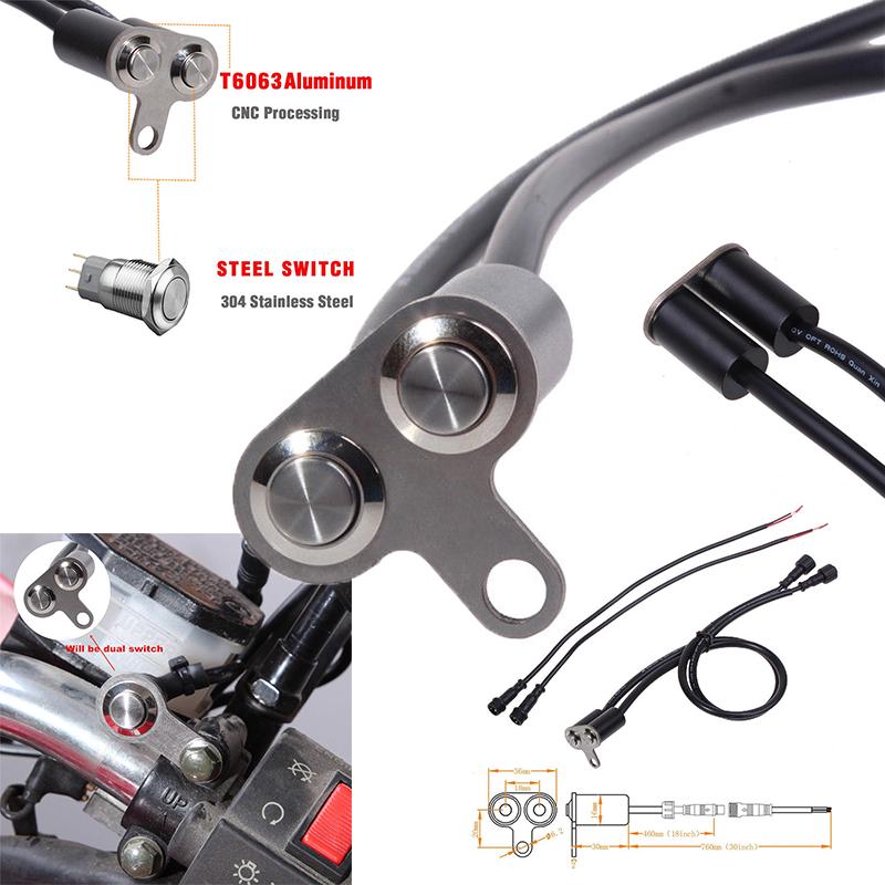 Double Button Motorcycle Handlebar Switch Mount for Engine Horn Start ...