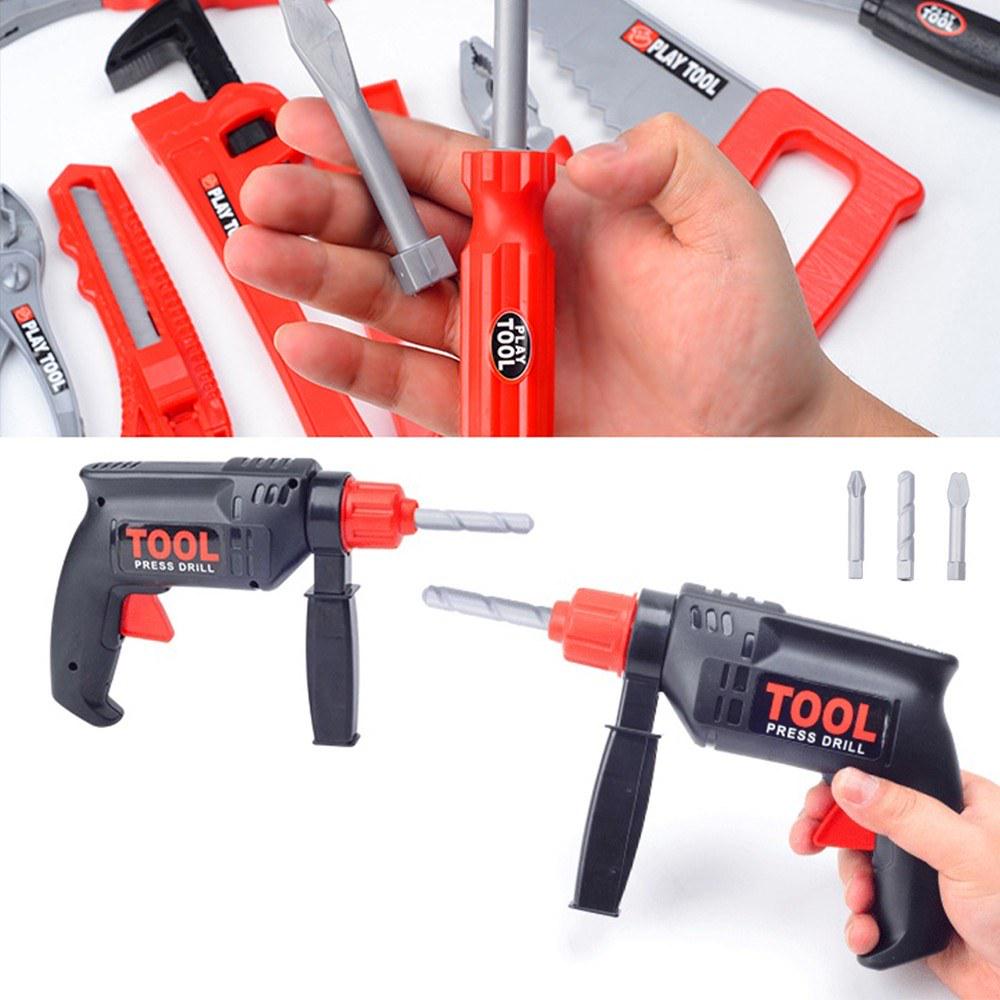 Buy 31pcs Mesh Bag Suit Children Tools Set Kids Role Play Electric ...