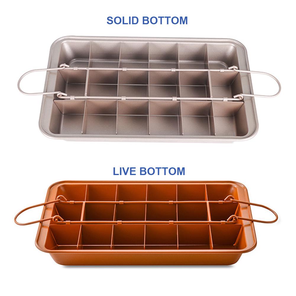 Buy Brownie Nonstick Baking Pan with Built-In Slicer Non-Stick Pans ...
