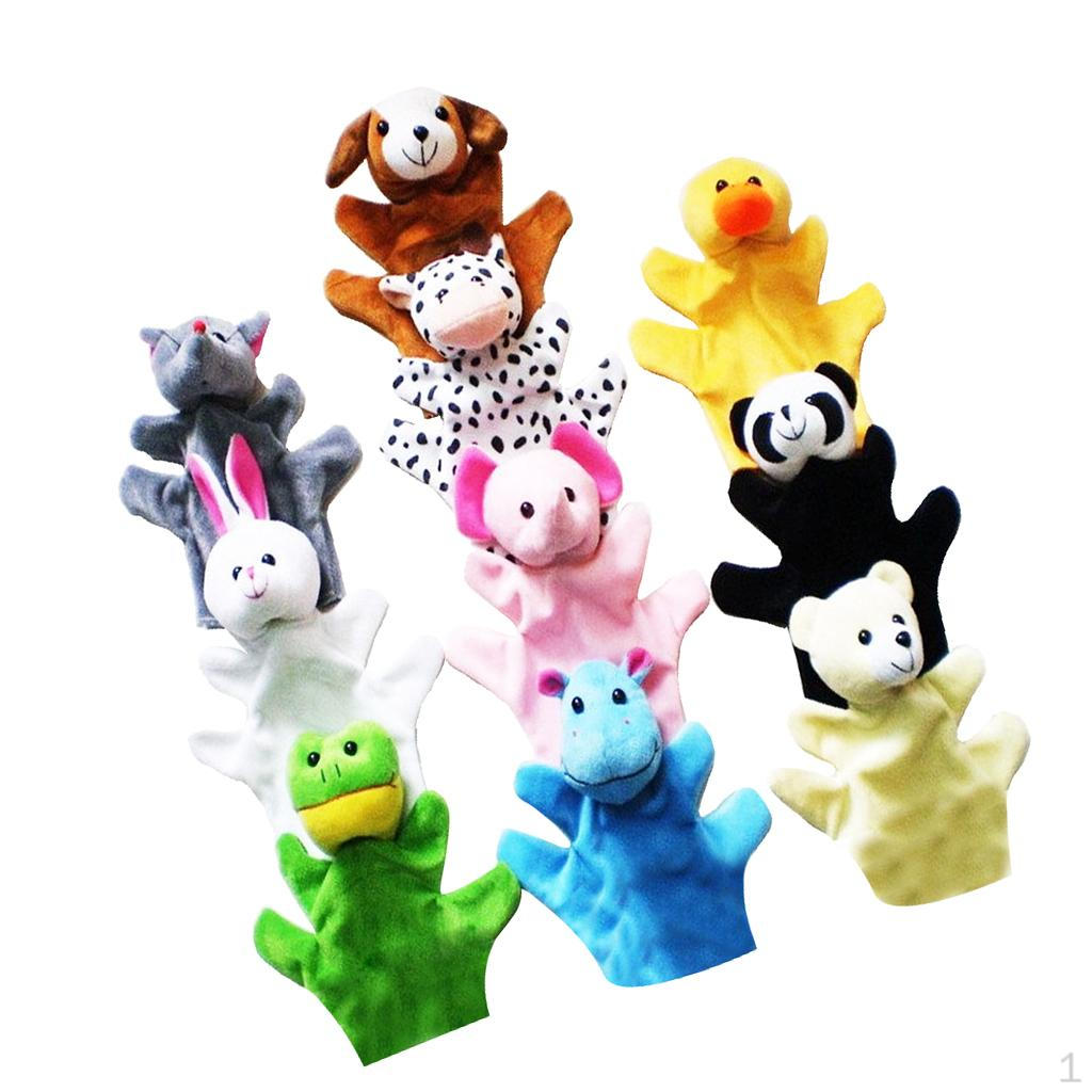 Cheap 10 pieces Animal Finger Puppets Plush Cloth Parent Child Bedtime ...
