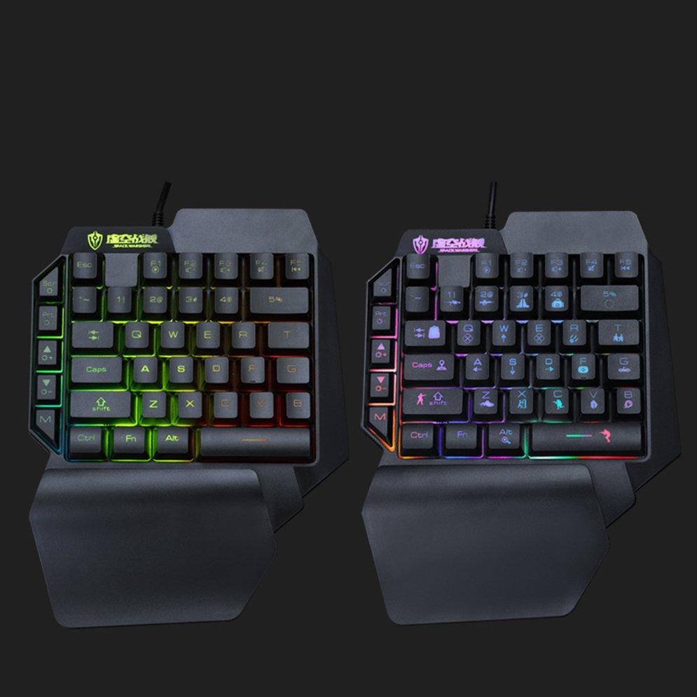 PEESmall Keyboard One-Handed Game Mechanical Keyboard Left Hand ...