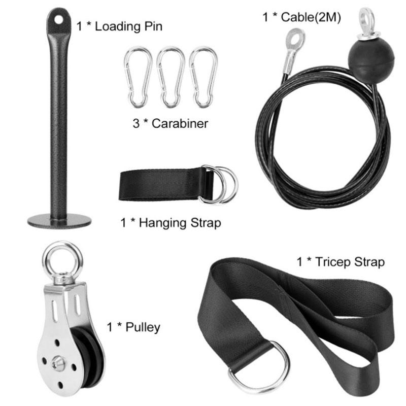 Buy Fitness Pulley Cable System DIY Loading Pin Lifting Triceps Rope ...