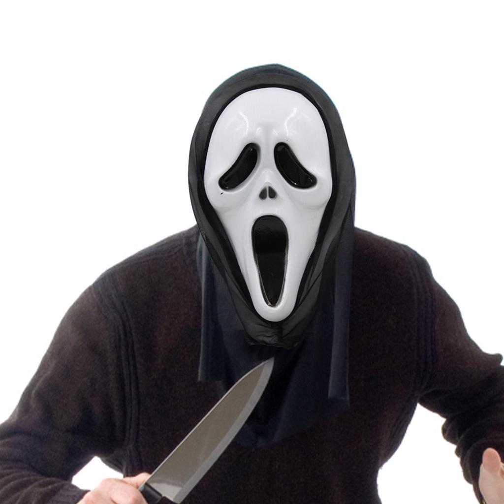 Buy Theme Party Ghost Face Screaming Movie Horror Face Shield Halloween ...
