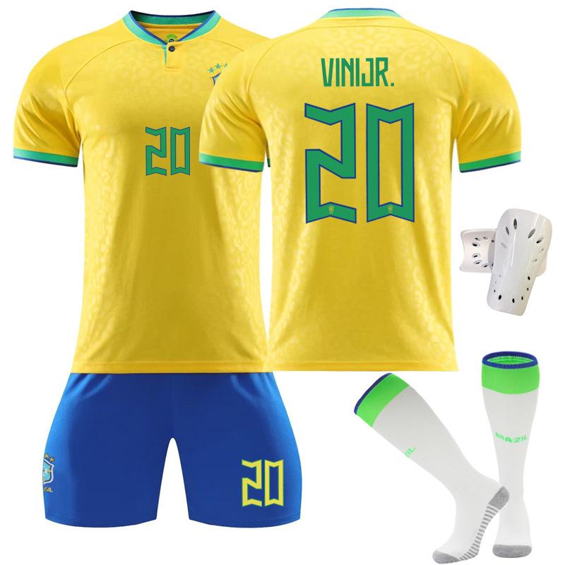 Buy Brazil Home Jersey No. 10 Neymar 20 Vinicius 9 Charlison 18 Jesus ...
