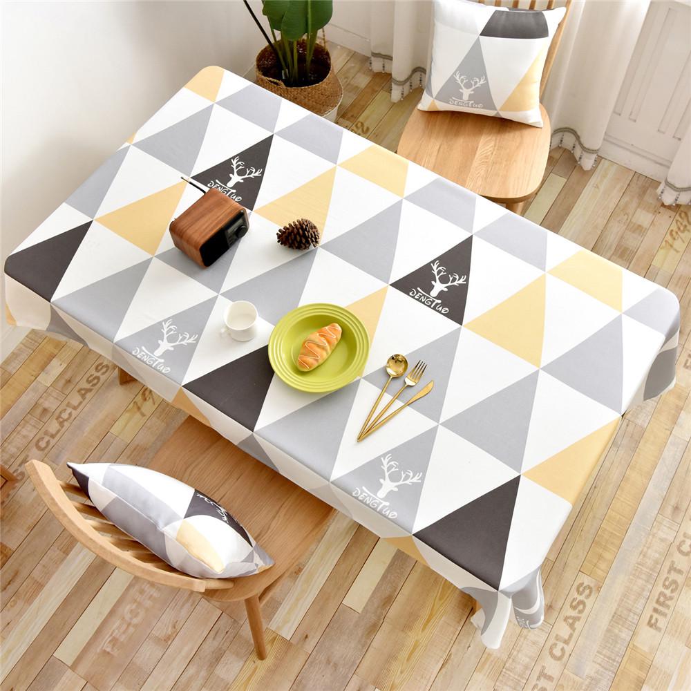 Nordic Geometric Triangle Printed Waterproof Tablecloth Pillow Case for ...