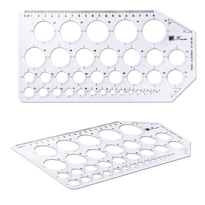Peigu Circle Template Stencil Mathematics Metric Ruler Graphic Drawing ...