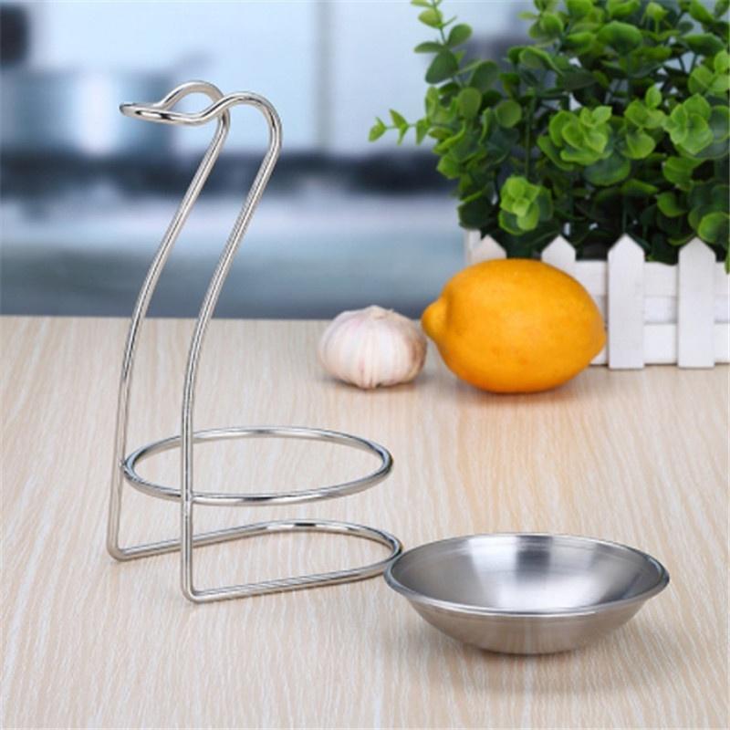 Buy Stainless Steel Soup Ladle Rack Spoon Rest Pot Scoop Storage Rack ...