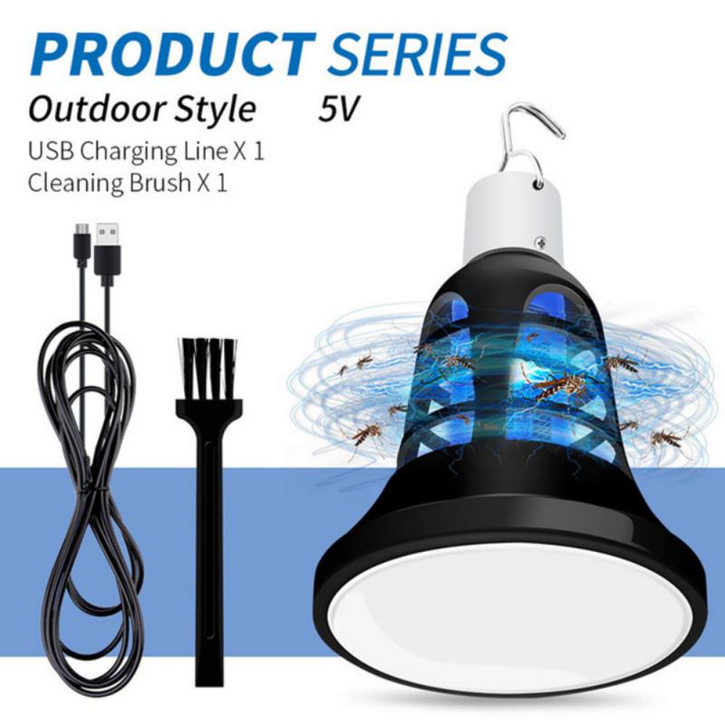 Buy 2-in-1 Camping Lantern Bug Zapper Light Bulb LED Tent Light ...