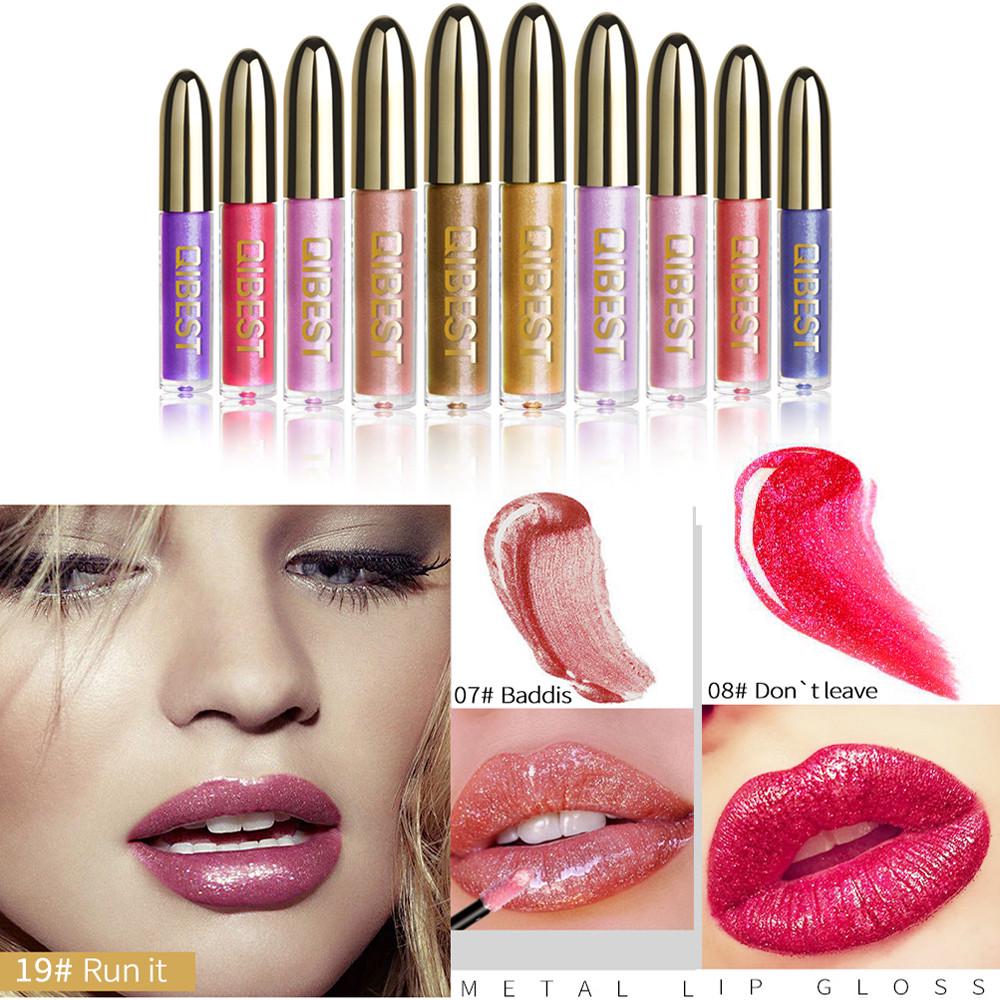 Buy Women's Glitter Flip Metallic Matte Liquid Lipstick Candy Lasting ...