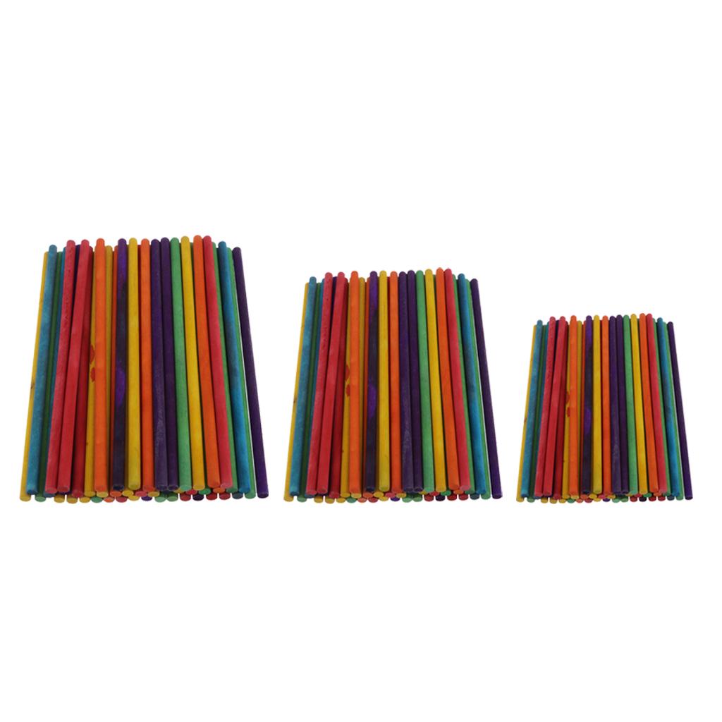 50x Round Wood Stick Rod Dowel Unfinished DIY Modelling 15x0.5cm uygun ...