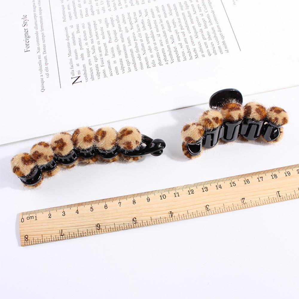 Buy Fashion New Korean Hair Ball Wide Leopard Print Hair Claw Hair ...