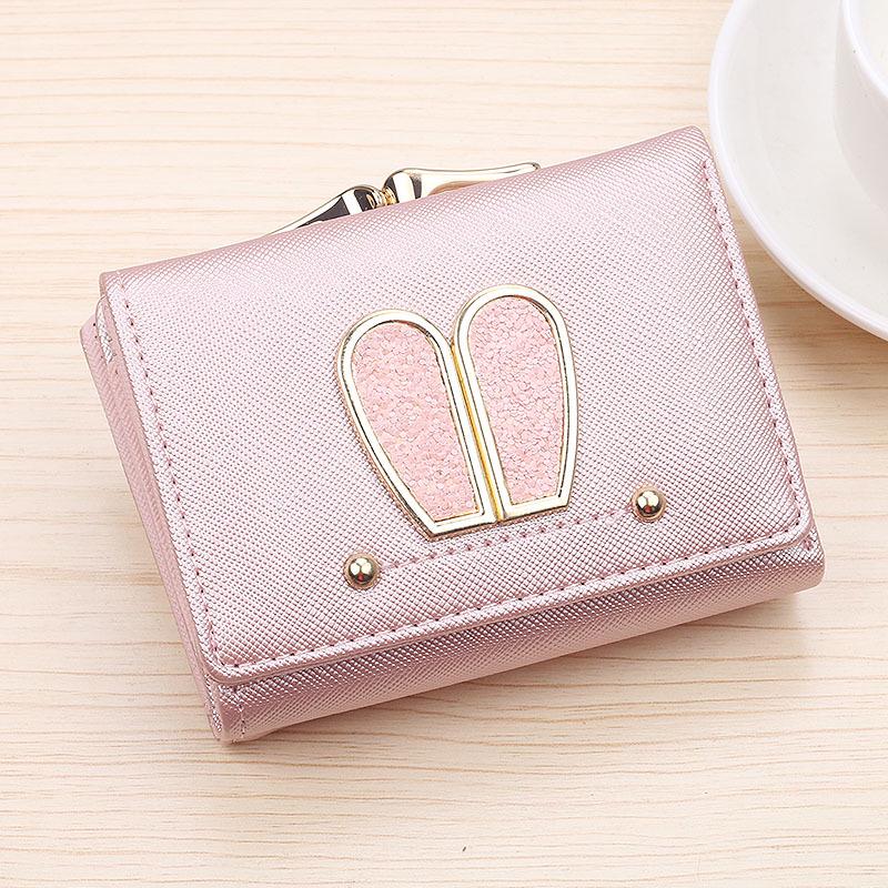 Buy Ladies Short Wallet Ladies Small Purse Cute Rabbit Ears Student ...