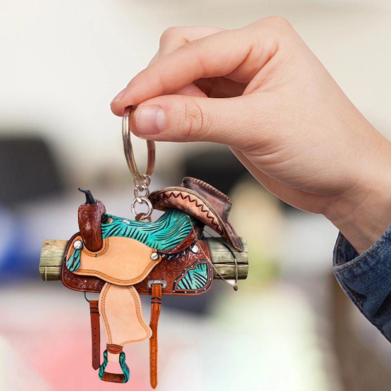 Buy Personalized Mirror Pendant keychain Saddle Acrylic Pendant Horses ...