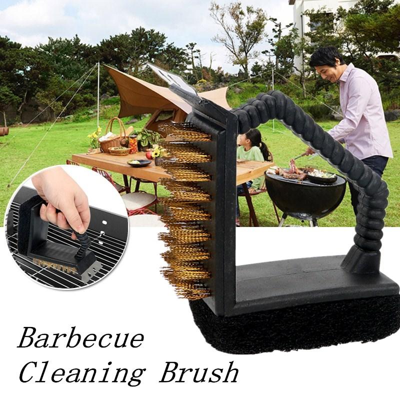 Buy 3 In 1 Multifunctional Durable BBQ Tool Sponge Corner Copper Wire ...