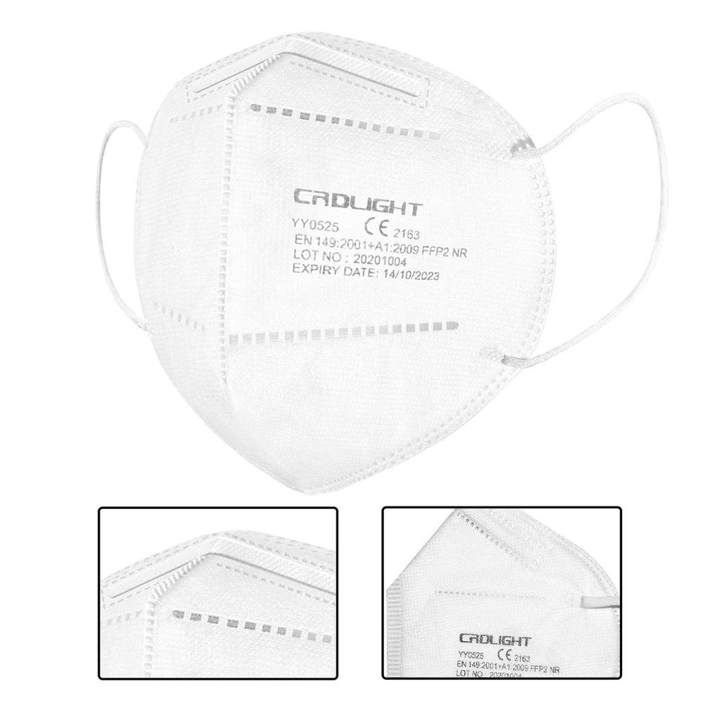 Buy 25pcs FFP2 Respirator Outdoor Mask Ergonomic Three-dimensional ...