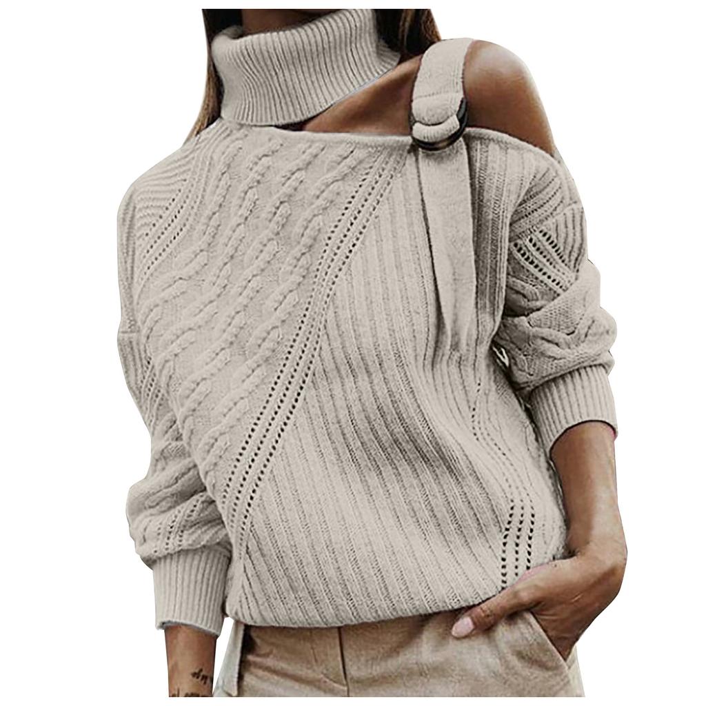 Cheap Women's Autumn And Winter Casual Loose Solid Color Stitching Long ...