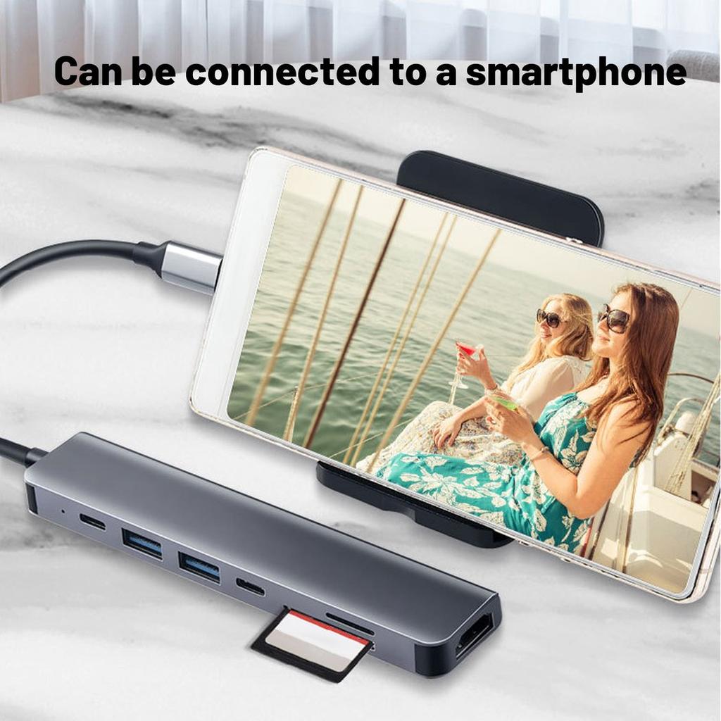 Buy Y.E. Type-c To High Definition 7-in-1 Type-c Hub Docking Station 4K ...