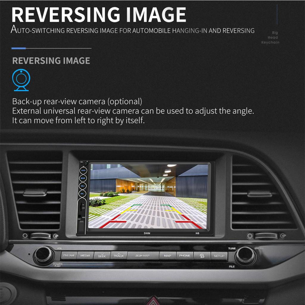 SWM-N6 araba radyo MP5 Stereo Alıcı araba FM Stereo ses Ayna radyo ...