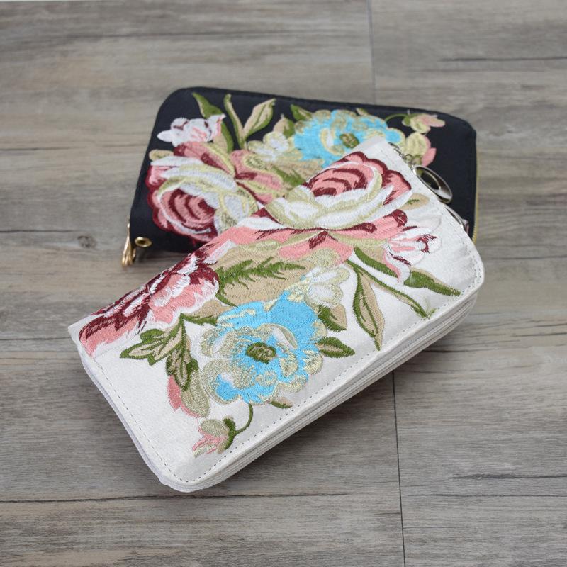 Buy New Embroidered Wallet Purse Handmade Ethnic Flowers Embroidery ...