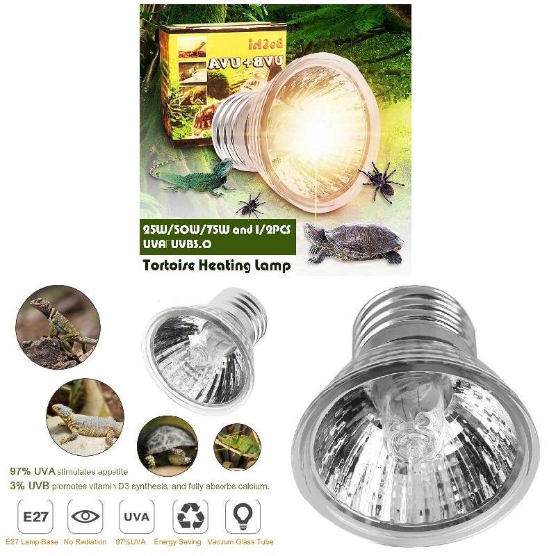 Lamp Reptile Spectrum UVA Warm Bulb Lizard For Sun UVB Pet Keep Heating ...