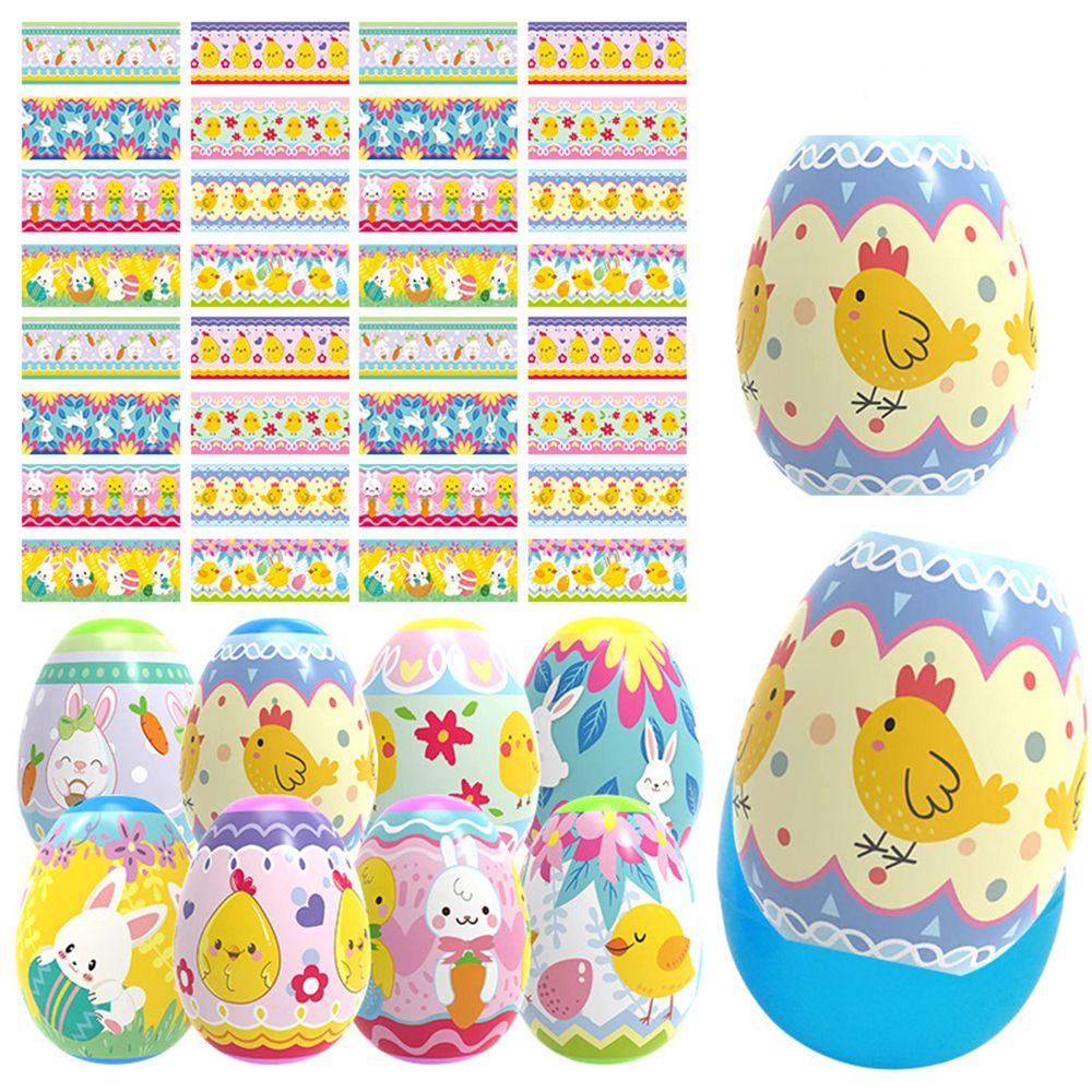 Buy Rabbit Chicks Easter Egg Heat Shrink Film DIY Wrap Sleeve Easter ...