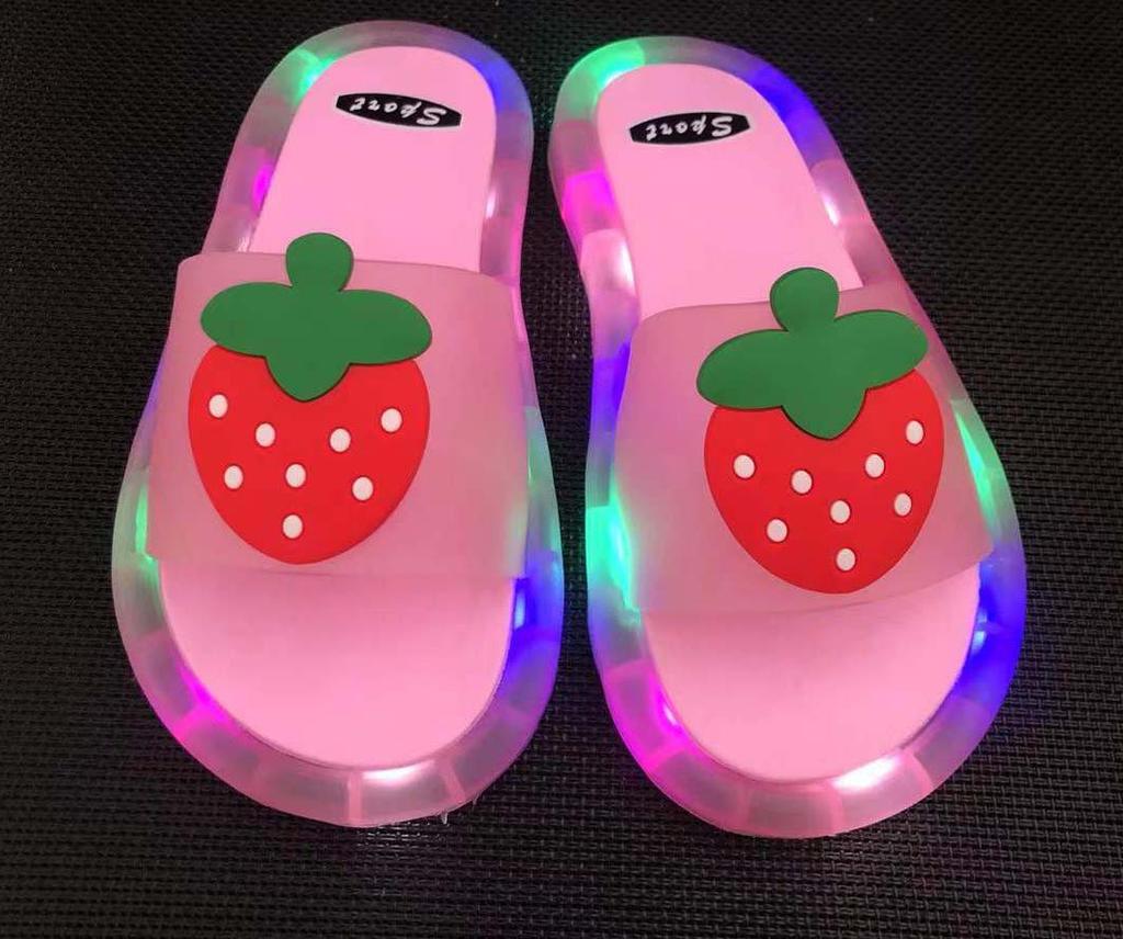 Buy 2022 Light Up Slippers Children LED Kids Slippers Baby Bathroom ...