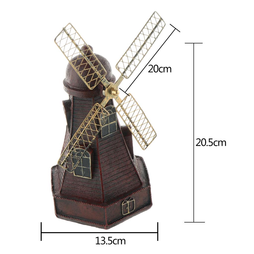 Resin Windmill Ornaments Piggy Bank Dutch Home Decor Ornament Red uygun ...