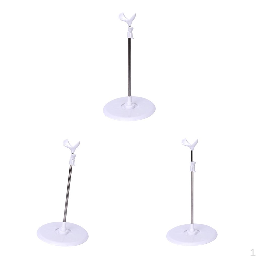 3x Adjustable BJD Dolls Stand Display Holder With Plastic Base 60cm ...
