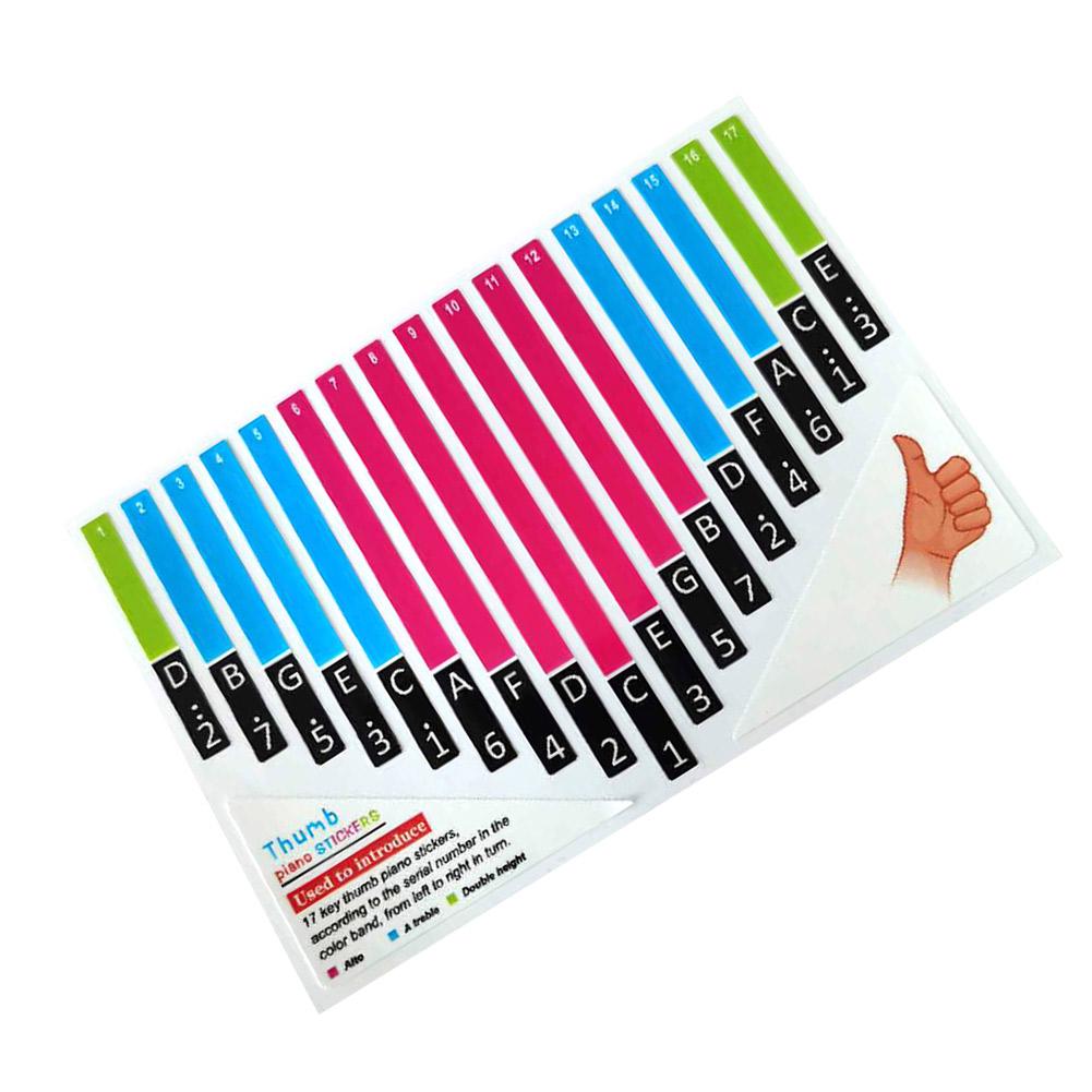Comprar Kalimba Scale Sticker Thumb Finger Piano Key Note Stickers para ...