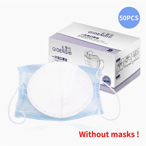 Cheap 50Pcs Replaceable Disposable 3 Layer Masks Gasket Safety Filter ...
