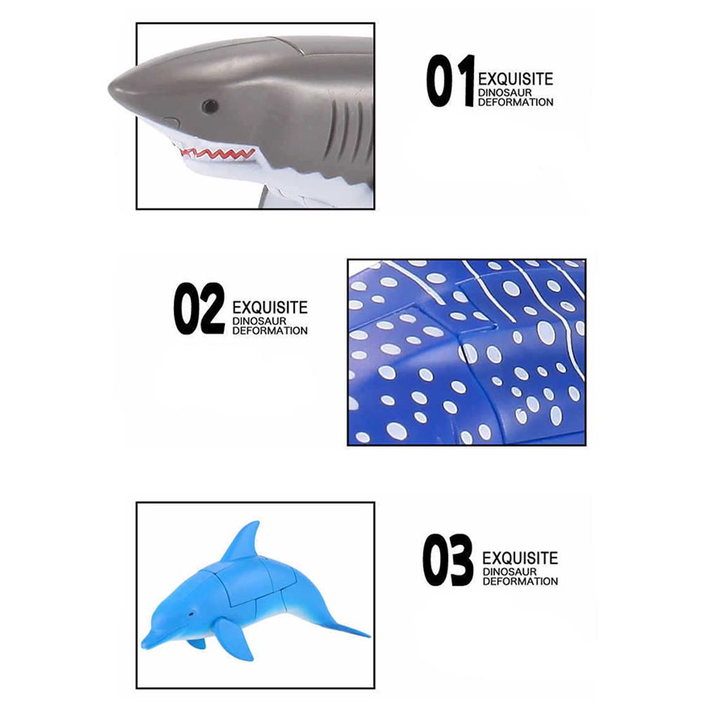 Buy Children's Robot Transformer Shark Ocean Anime Figurine Toy Gift ...