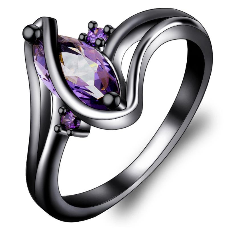 Buy Fashion Women Jewelry Filled Wedding Engagement Crystal Ring at ...