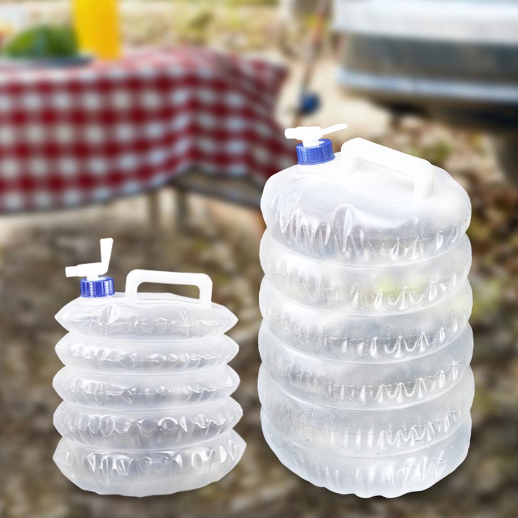 Cheap Portable Folding Water Bag Outdoor PE Telescopic Bucket With Faucet For Camping | Joom