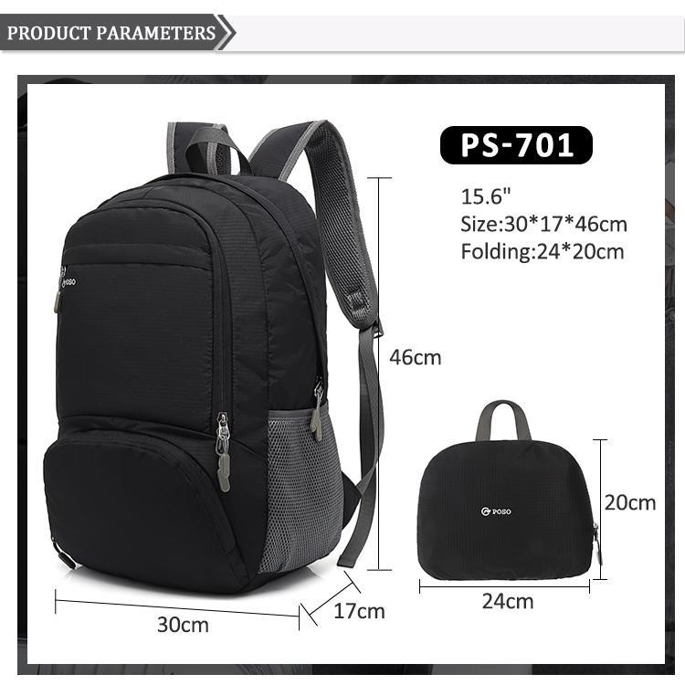 Buy Men Backpack POSO Light/Folding Storage/Waterproof Laptop Backpack ...