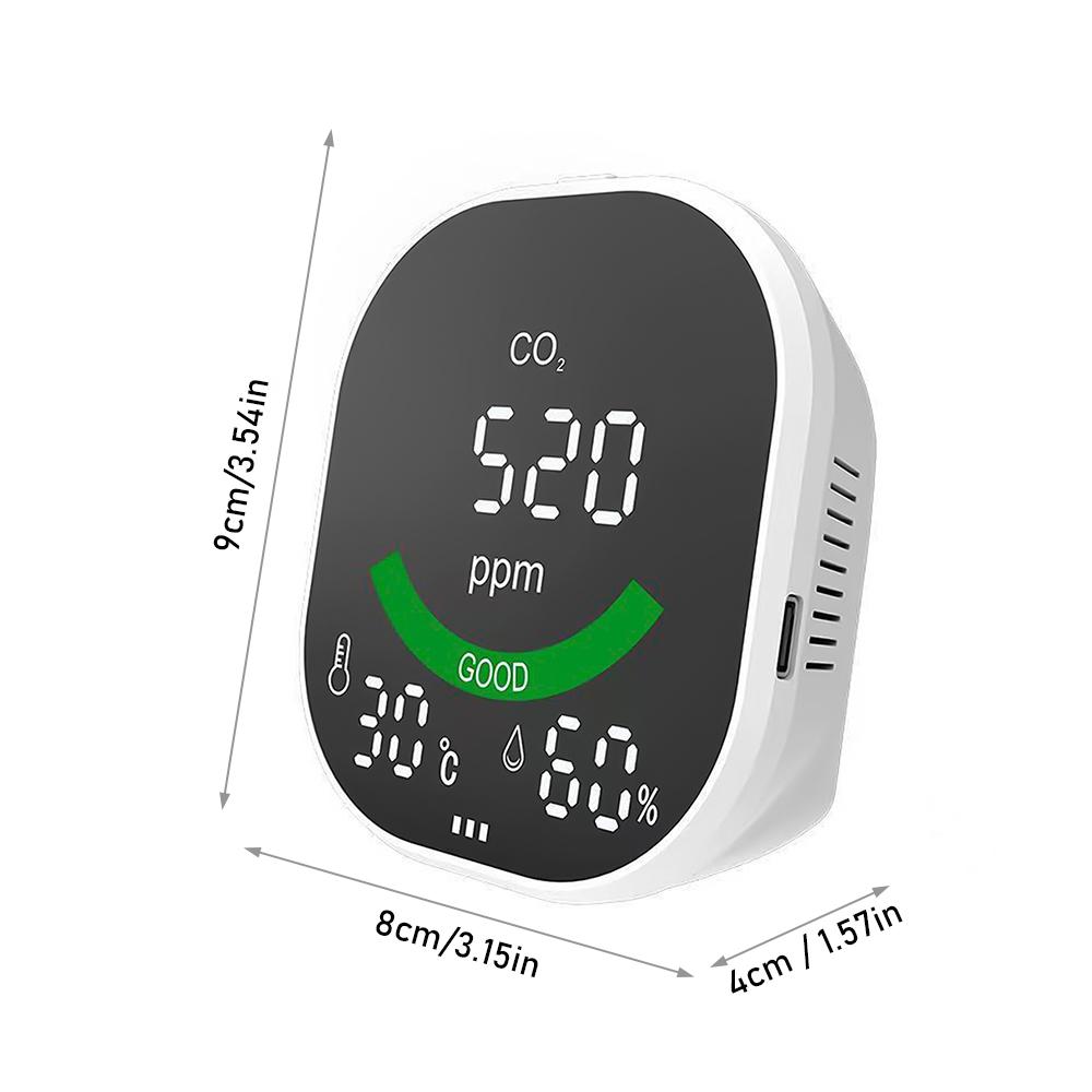 Buy 3 In 1 Air Quality Monitor Digital Display CO2 Temperature Humidity ...