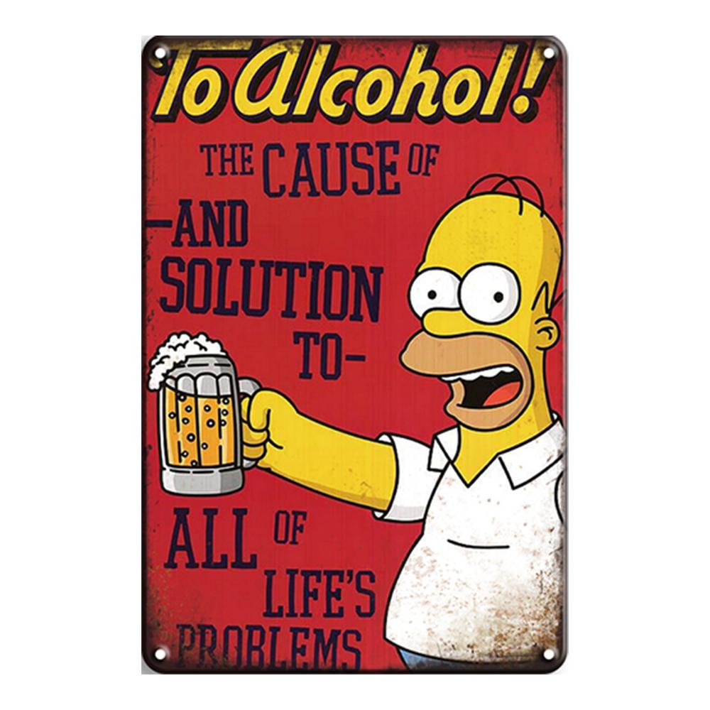 Kjøp Bar Beer Vintage Metal Tin Skilt, 20cm X 30cm, Bar Drinker Retro ...