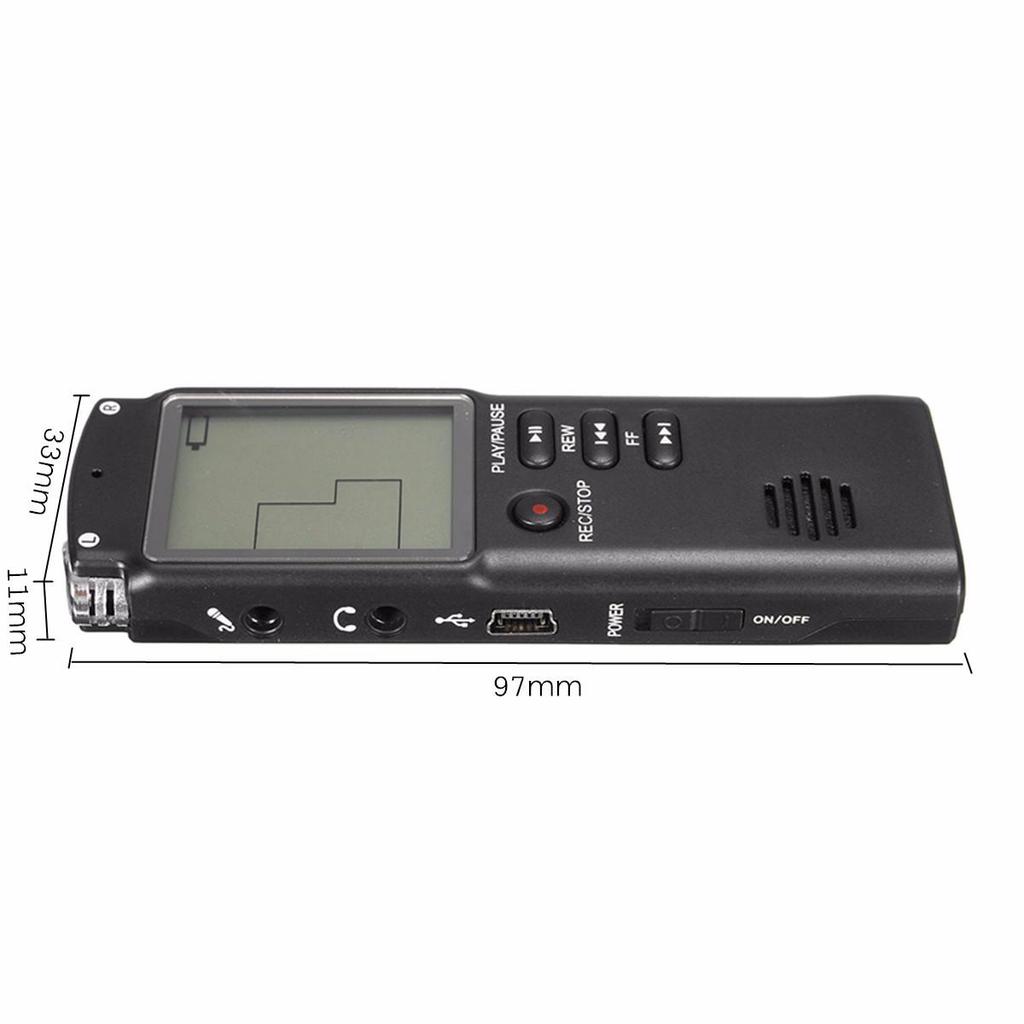 Buy 8GB Voice Recorder Rechargeable LCD Digital Audio Sound Recorder ...