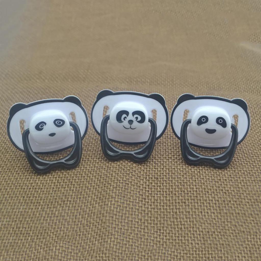 Buy H&B Store Cartoon Panda Baby Silicone Orthodontic Pacifier Flat ...