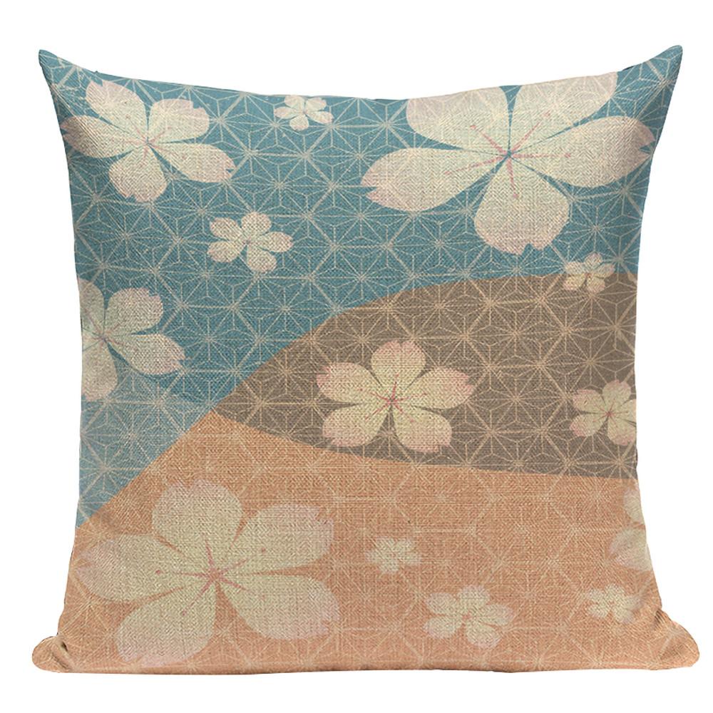 Kjøp Elegant Flower Pattern Cushion Cover Warm Colors Pillow Case Plant ...