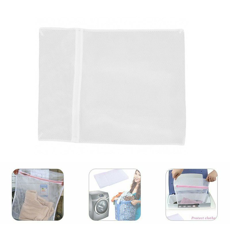 Buy Laundry Net Zipper Washing Bag Mesh Sock Bra Clothes Delicate Large ...