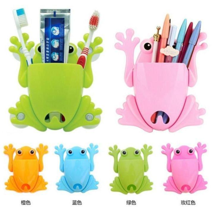 1PC Cute Frog Toothbrush Toothpaste Holder Suction Cup Wall Mount Stuff ...