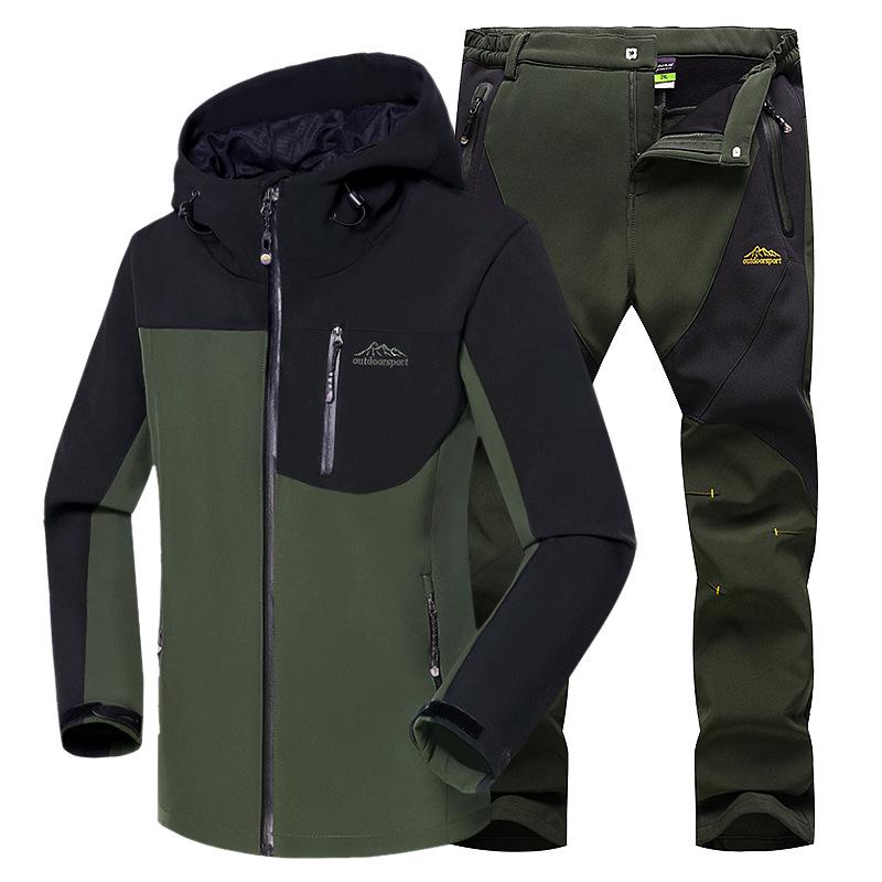 Buy Men Casual Outdoor Suit Set Outdoor Sports Camping Hiking Jacket ...