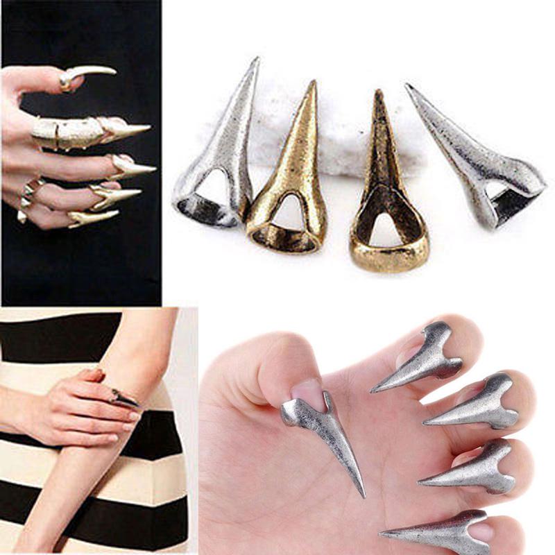 Buy Mens Women Retro Punk Rock Gothic Talon Nail Knuckle Finger Claw ...