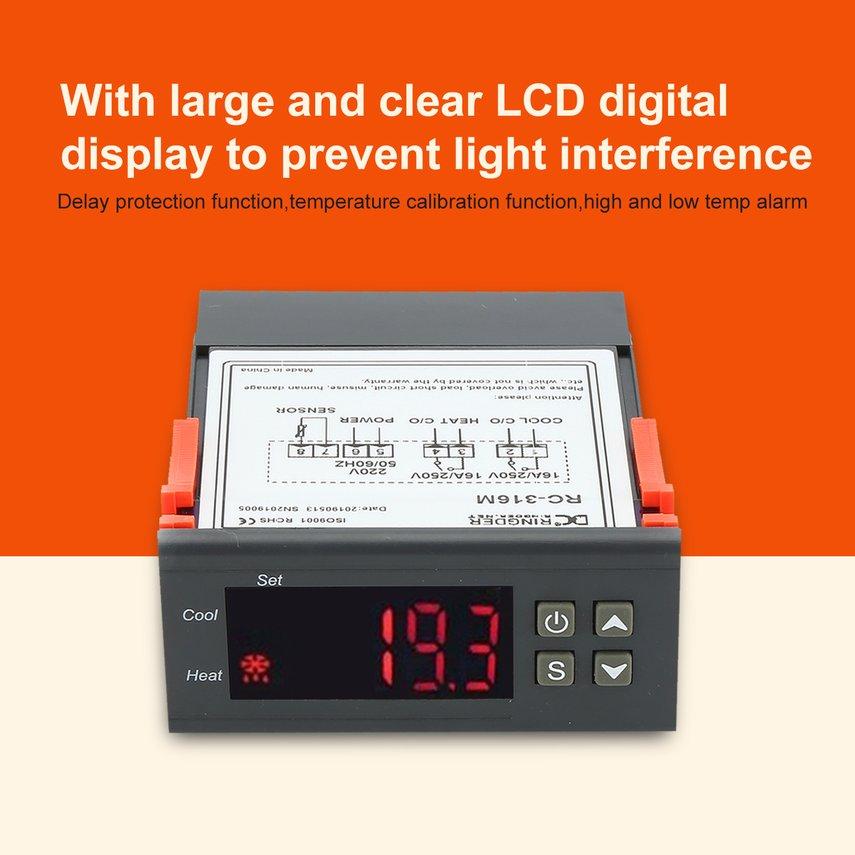 Buy GREAT RC-316M Digital Temperature Controller Heat Refrigerator Thermostat Regulator at ...