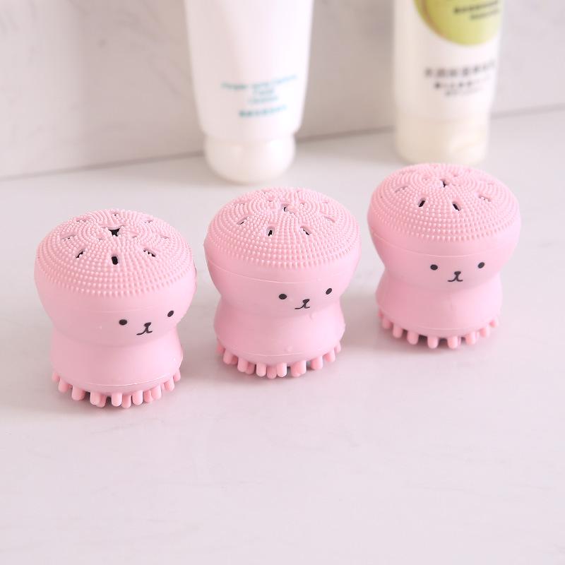 Cute Octopus Jellyfish Facial Cleansing Brush Facial Massage ...